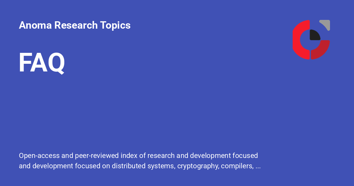 FAQ - Anoma Research Topics